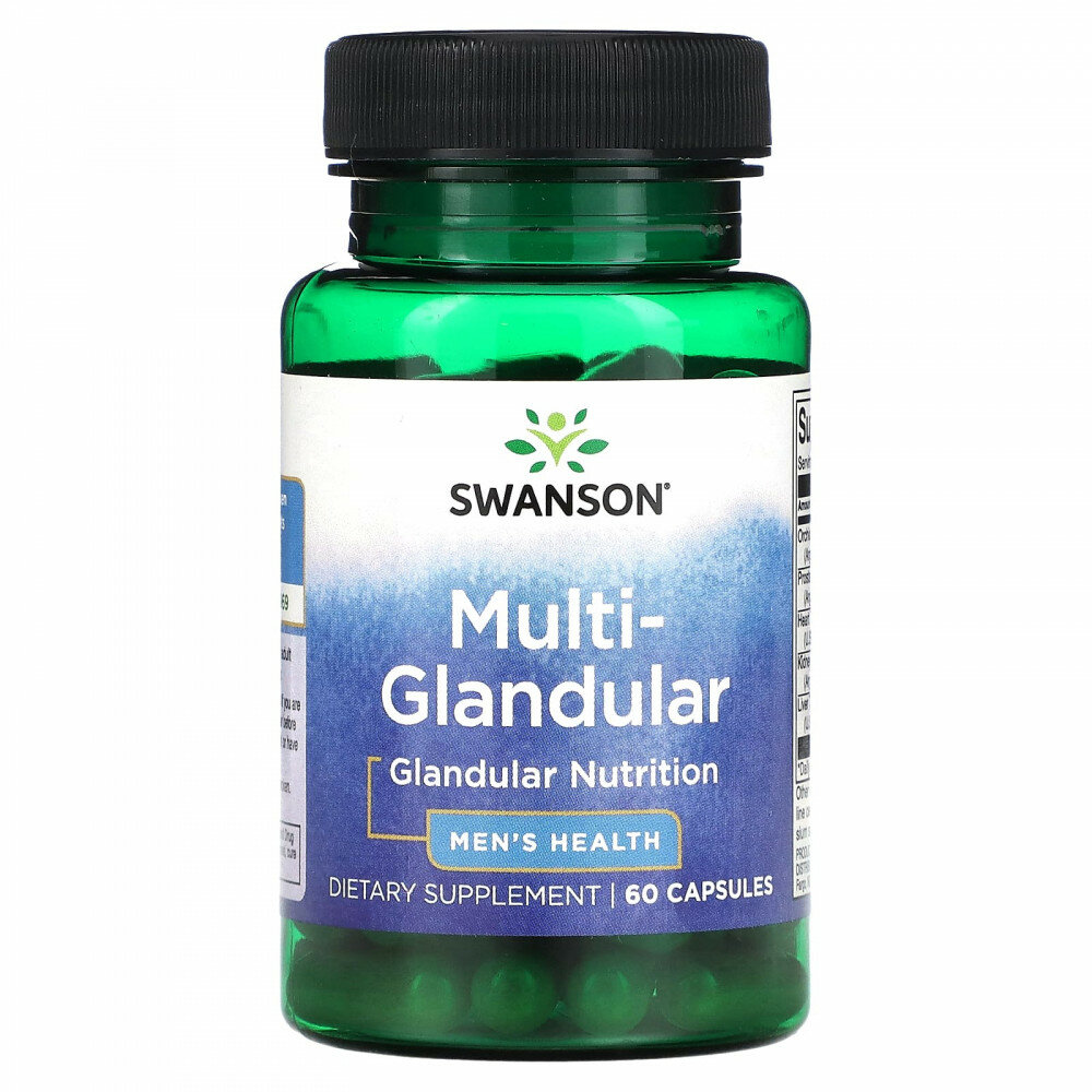 Swanson, Multi-Glandular, средство для мужского здоровья, 60 капсул