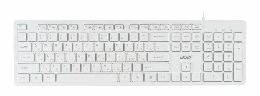 Клавиатура Acer OKW123 белый USB