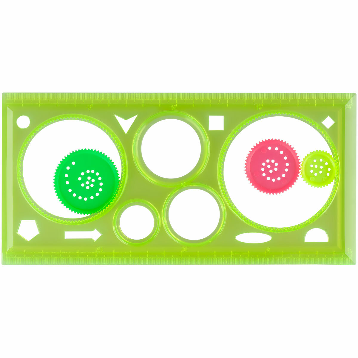 Комплект 40 шт, Линейка-спирограф СТАММ, европодвес