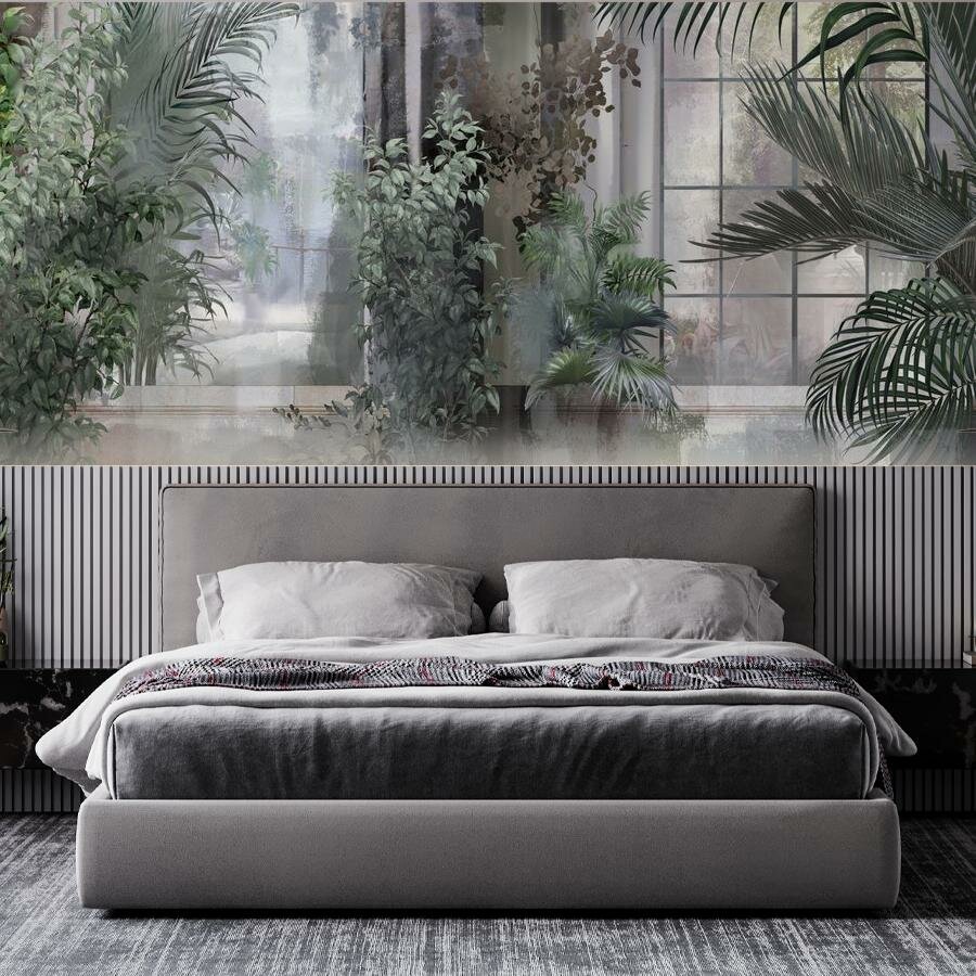 Фотообои Античный сад с аркой 13-811-S-Флок 270 x 200 см (ВхШ) S, флизелиновые, влагостойкие обои