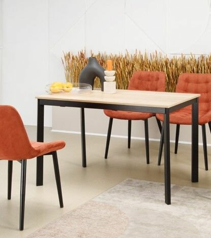 Стол кухонный раскладной Ахен прямоугольный стол, в современном стиле Лофт, на металлической основе.