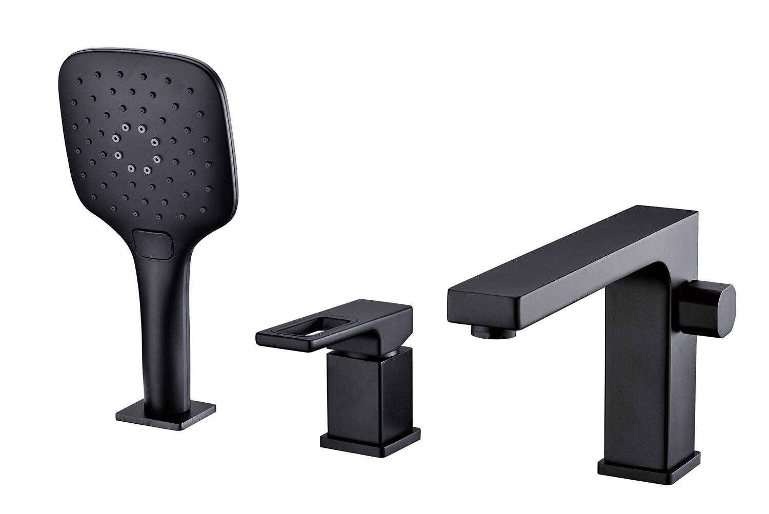 Смеситель на борт ванны с лейкой GAPPO G1117-6 латунь, черный