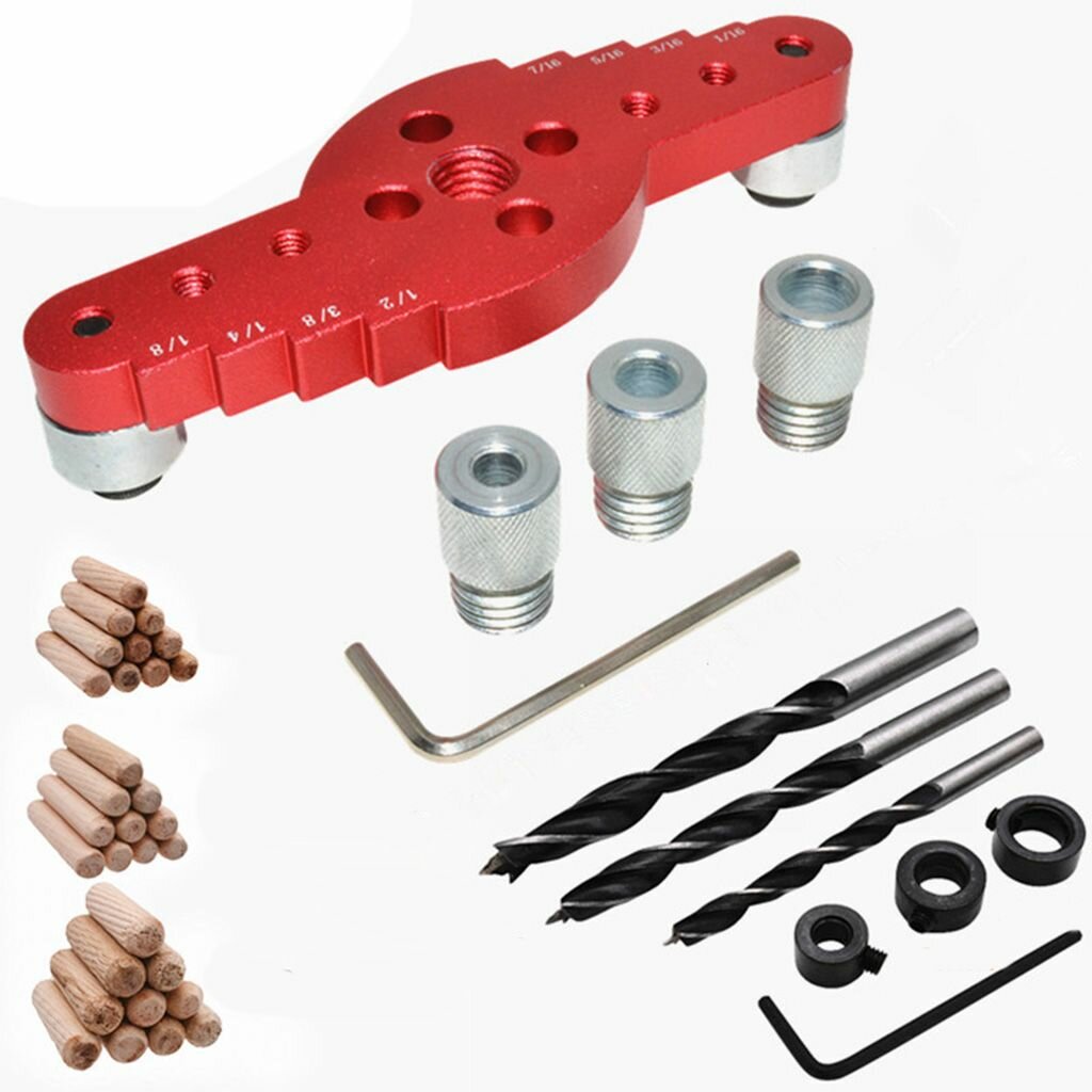 2-в-1 центральный пуансон, локатор, набор дюбелей, карманное отверстие, разметочная линия, направляющая из алюминиевого сплава 6-10 мм, деревообрабатывающие инструменты