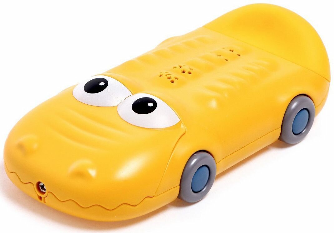 Музыкальная игрушка "Крокодил Тоша" для детей, интерактивная развивающая игра со световыми и звуковыми эффектами, цвет желтый