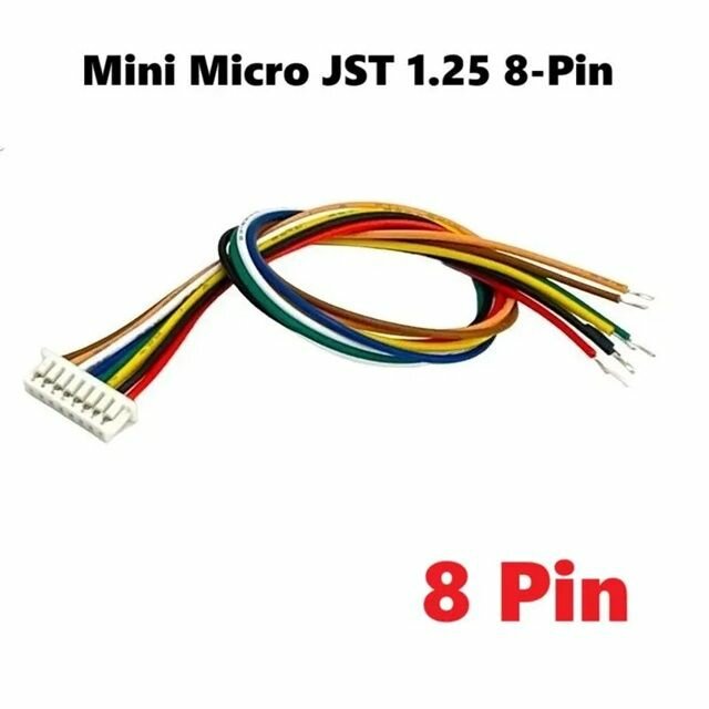 Адаптер переходник Mini Micro JST 1.25 (папа) N70 кабель PH8 8-Pin TTL 8Pin GND JST 8-ми контактный разъем JST-XH PH 1,25 штекер Connector запчасти FPV на 8 пинов
