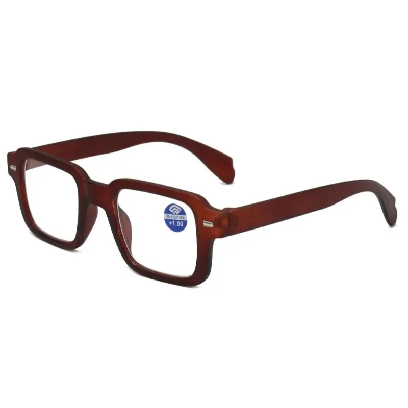Очки для чтения MOONBIFFY Brown +100, квадратные