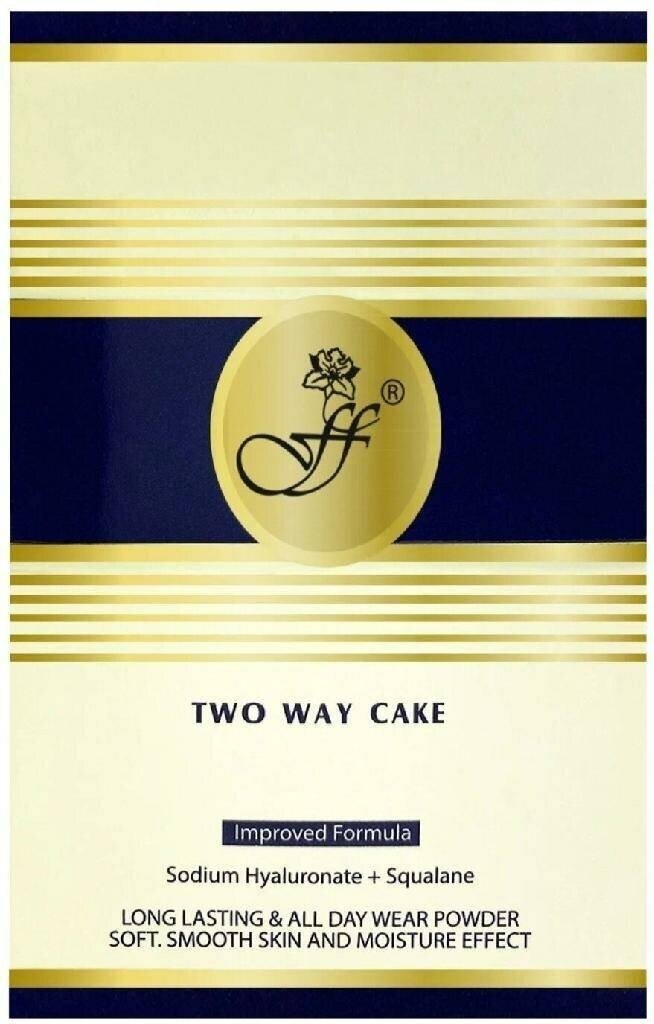 LEUR / Флер Пудра для лица компактная Two Way Cake 2в1 для любого типа кожи тон №2 Слоновая кость с гиалуроновой кислотой и скваланом 10.77г /