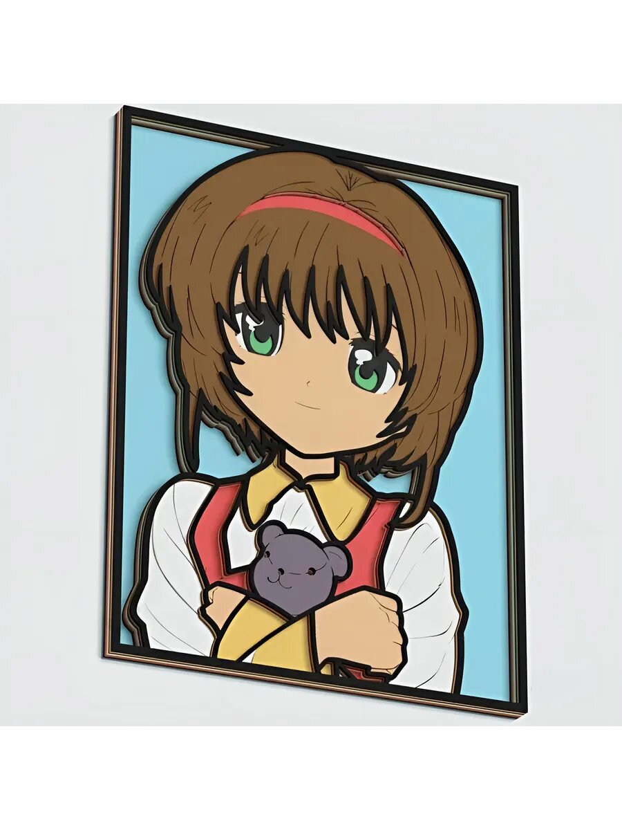 3D Картина по номерам из дерева Сакура Киномото, 23x30 см