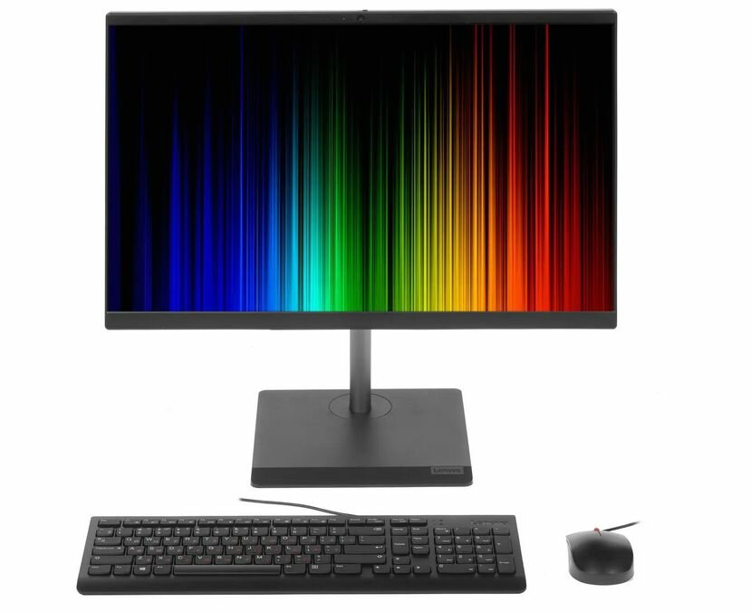 23,8" Моноблок Lenovo V50a-24IMB AIO (11FJ004VRU) черный - 1920x1080, IPS, Intel Core i5-10400T, ядра: 6 x 2 ГГц, 8 ГБ, SSD 256 ГБ, Intel UHD Graphics 630, Windows 10 Pro