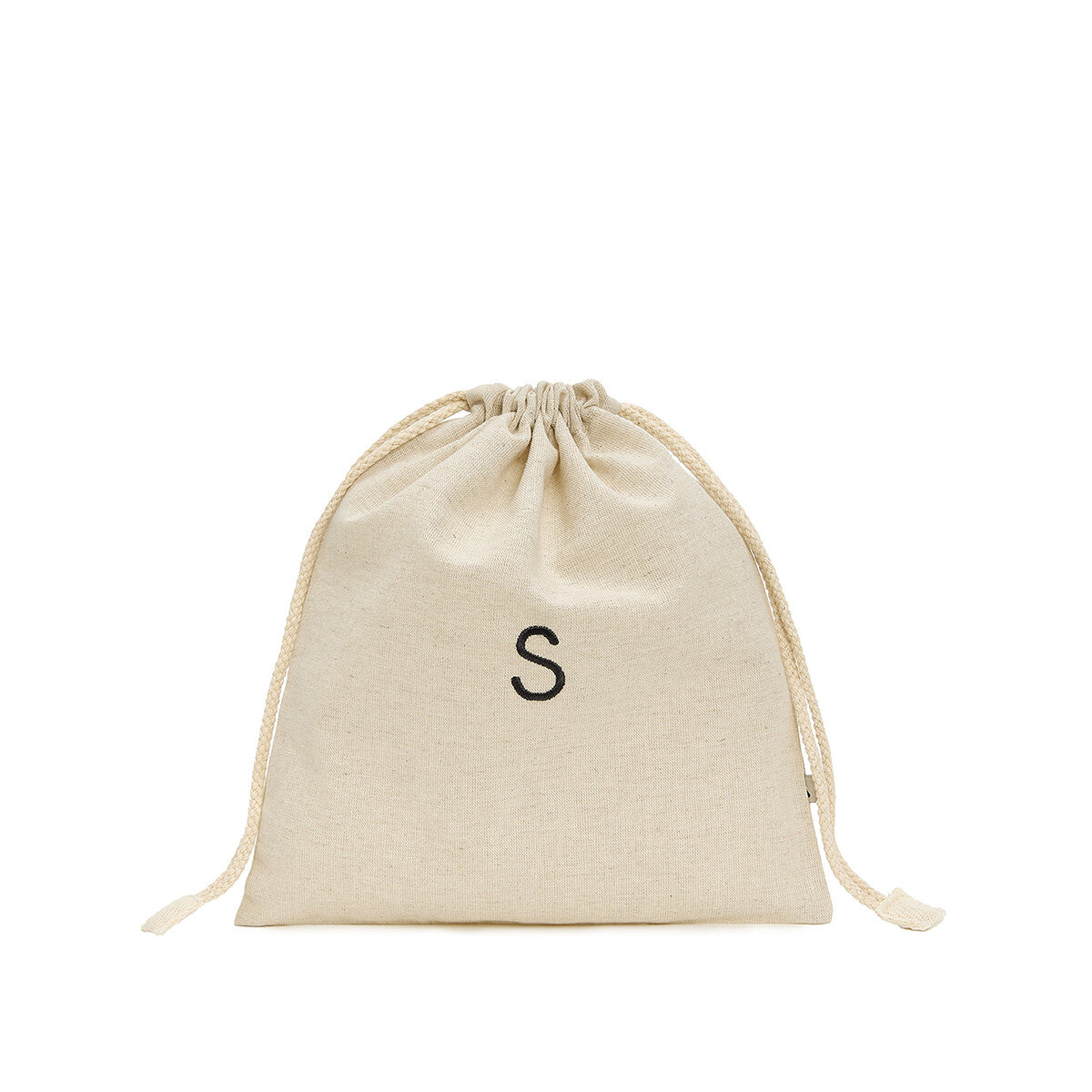 Льняной мешочек для хранения Берегите птиц, бежевый, вышивка S, S