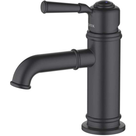 Смеситель для раковины Aquatek AQ1510MB классик 72, без донного клапана, матовый черный