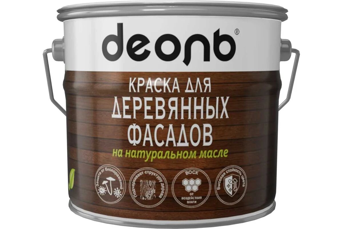 Деоль Краска для деревянных фасадов на натуральном масле Апатит 2,7л полуматовая 00032687