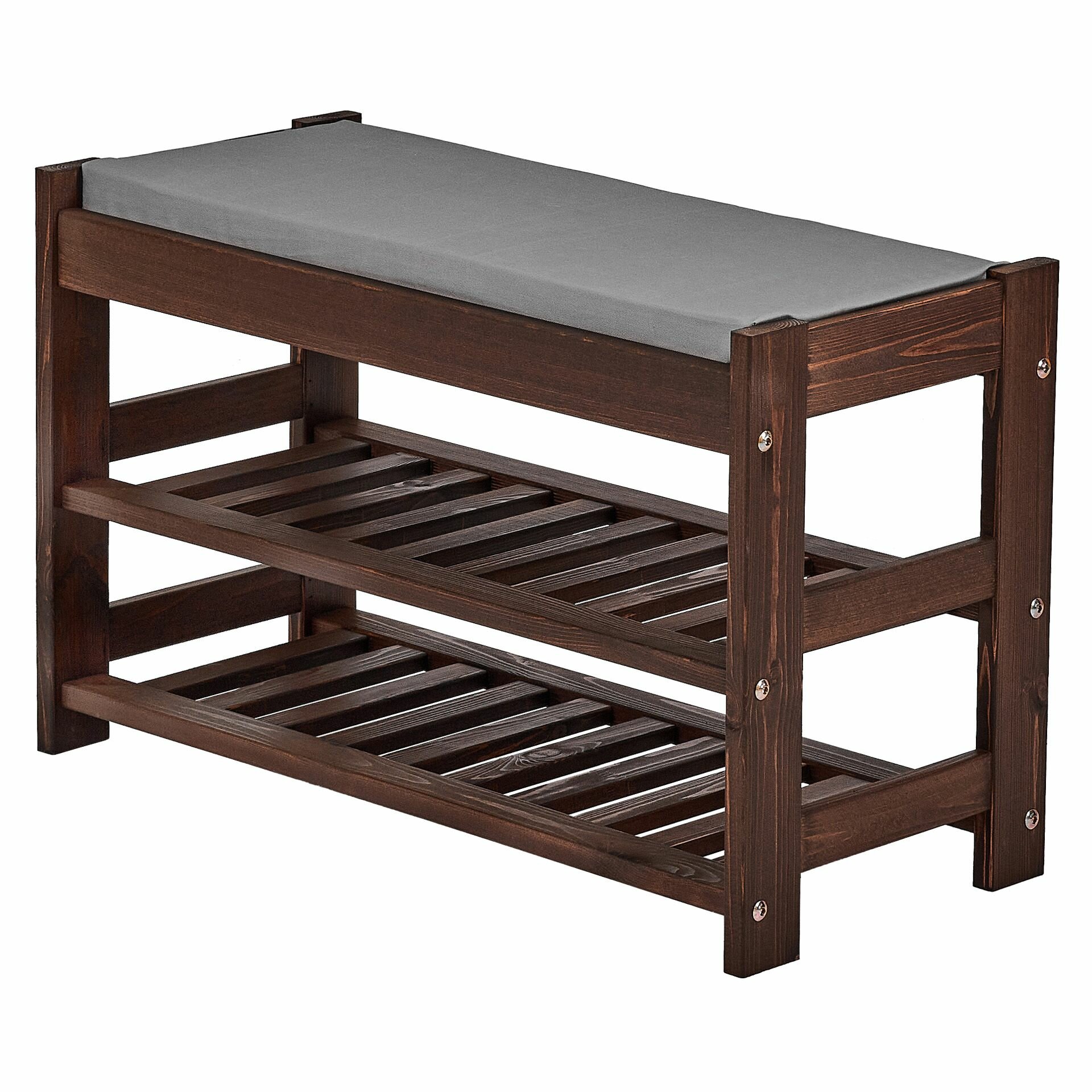 Обувница, Полка для обуви 2-х ярусная, Дерево