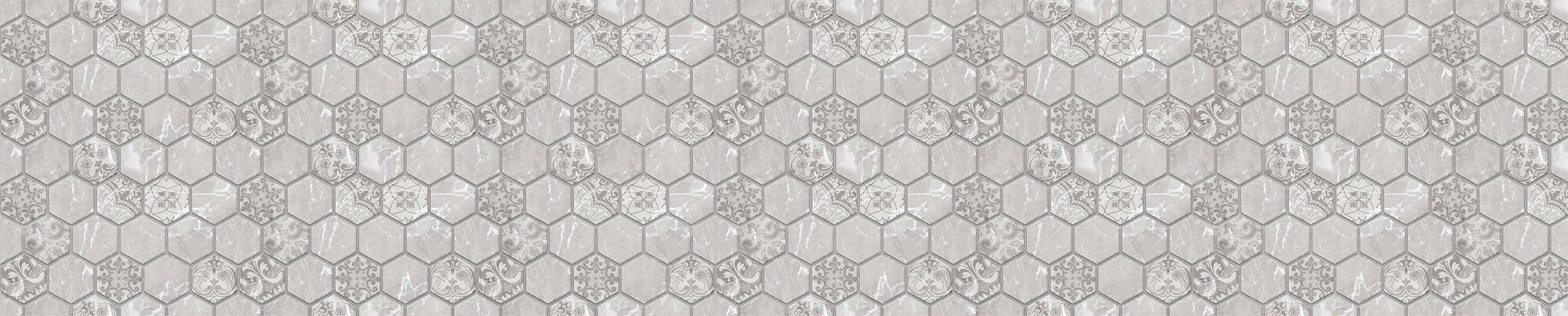 Фартук для кухни из АБС пластика 3000*600*1,5мм. Кухонный фартук ABS с фотопечатью "Византийская плитка"