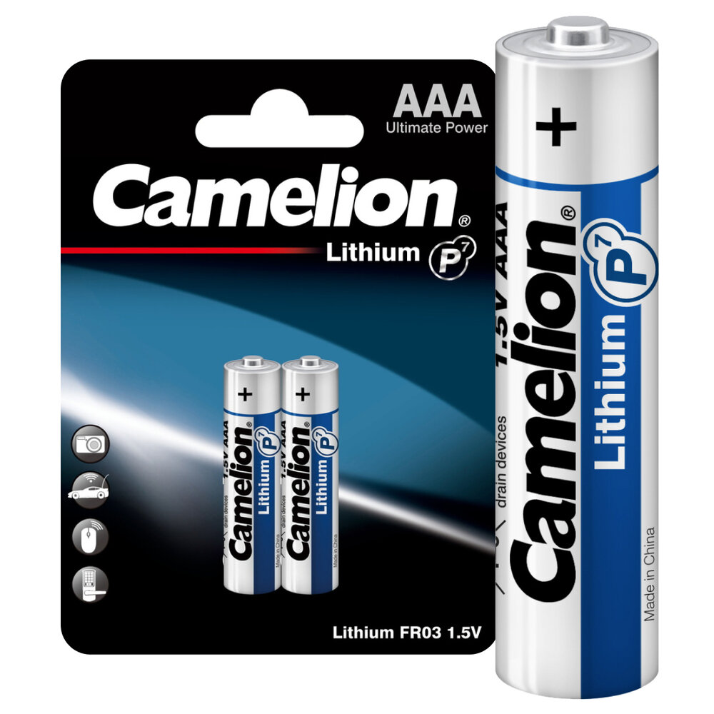 Батарейки Camelion lithium FR03 ААА, литиевые, срок хранения 10 лет, ГОСТ