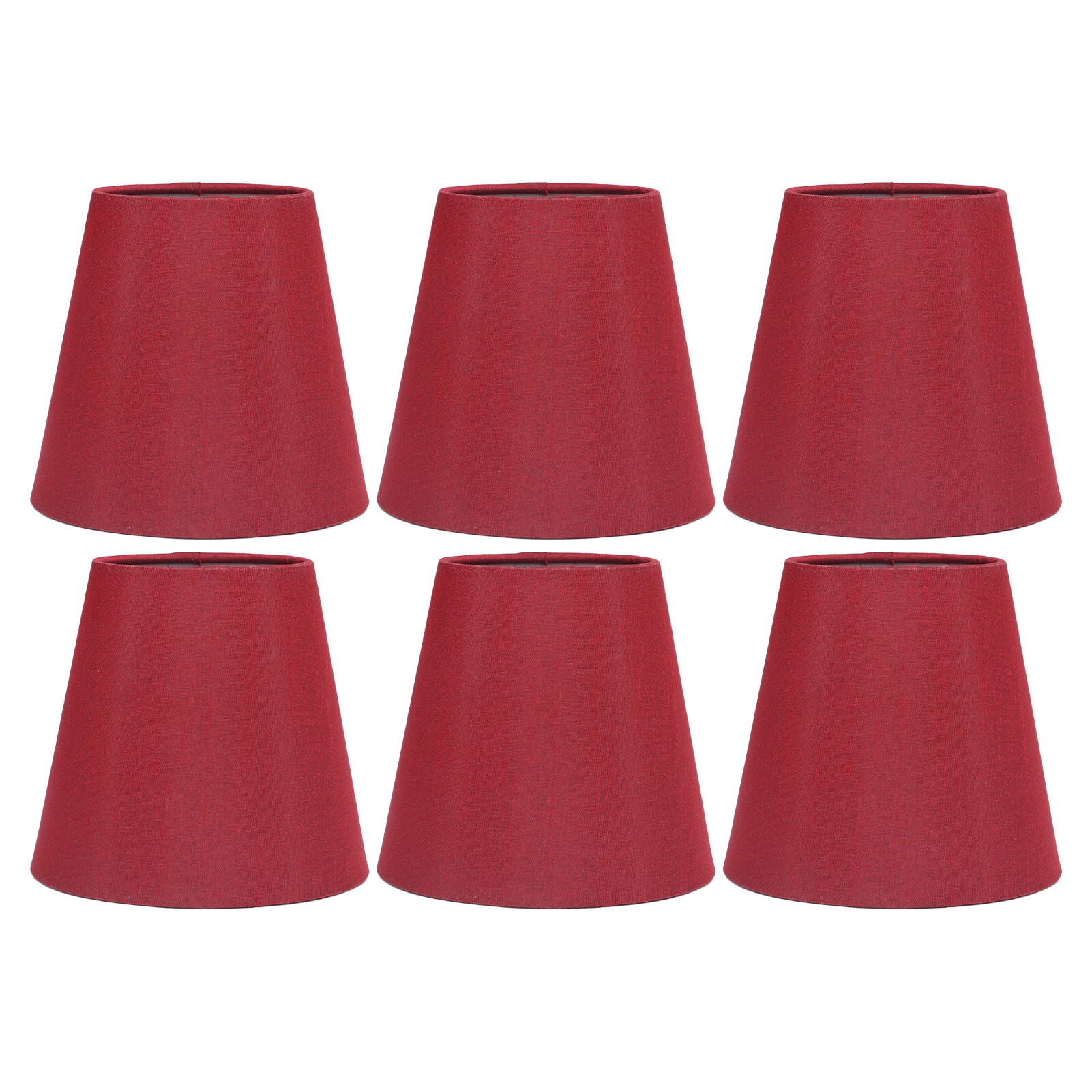 Абажур настольной лампы винно-красного цвета A3, совместимость с миниатюрными лампочками E14, современный простой тканевый абажур для хорошей передачи света, комплект из 6 предметов, потолочная лампа, 01 цвет