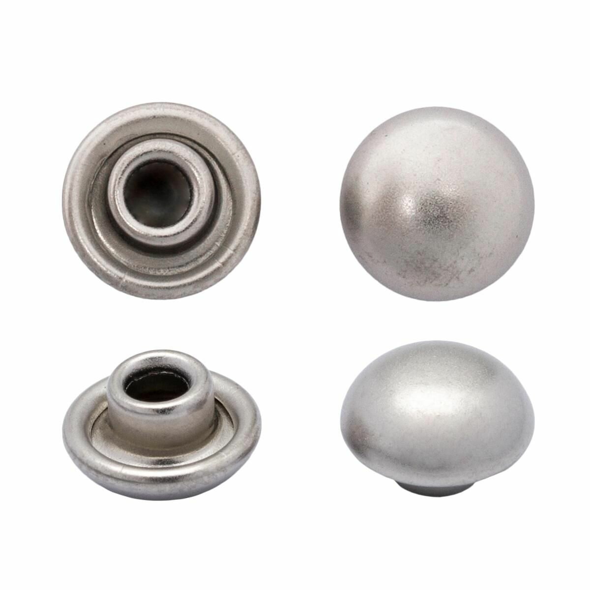 Хольнитен джинсовый BIG D 7 мм, "Полусфера" цветной металл без гвоздя, серебристый, 100 шт (53331)