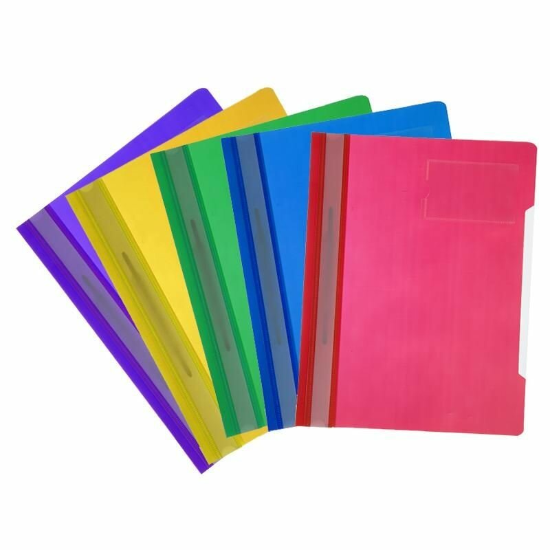 Скоросшиватель Attache пластиковый карман для визитки А4, ассорти, 10 шт