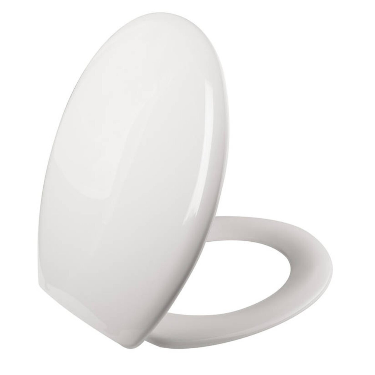 Сиденье для унитаза белое с креплением снизу, антискользящая основа, съемная крышка