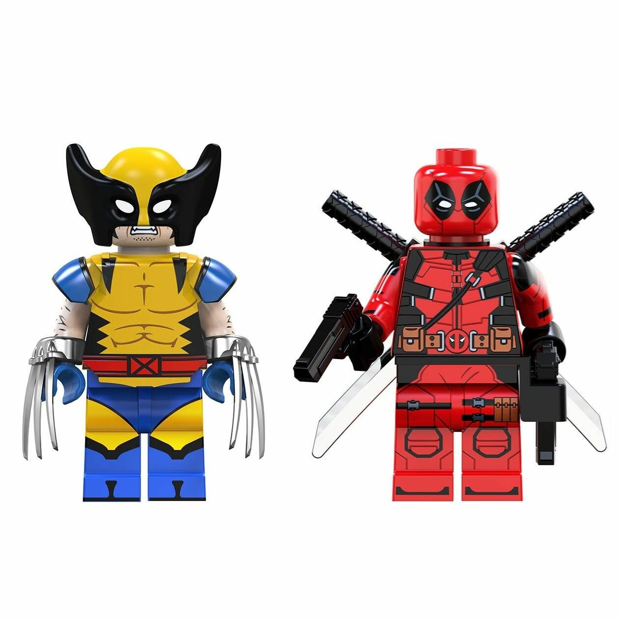 Набор фигурок "Дэдпул и Росомаха", развивающий, пластик, высота 4,5 см**