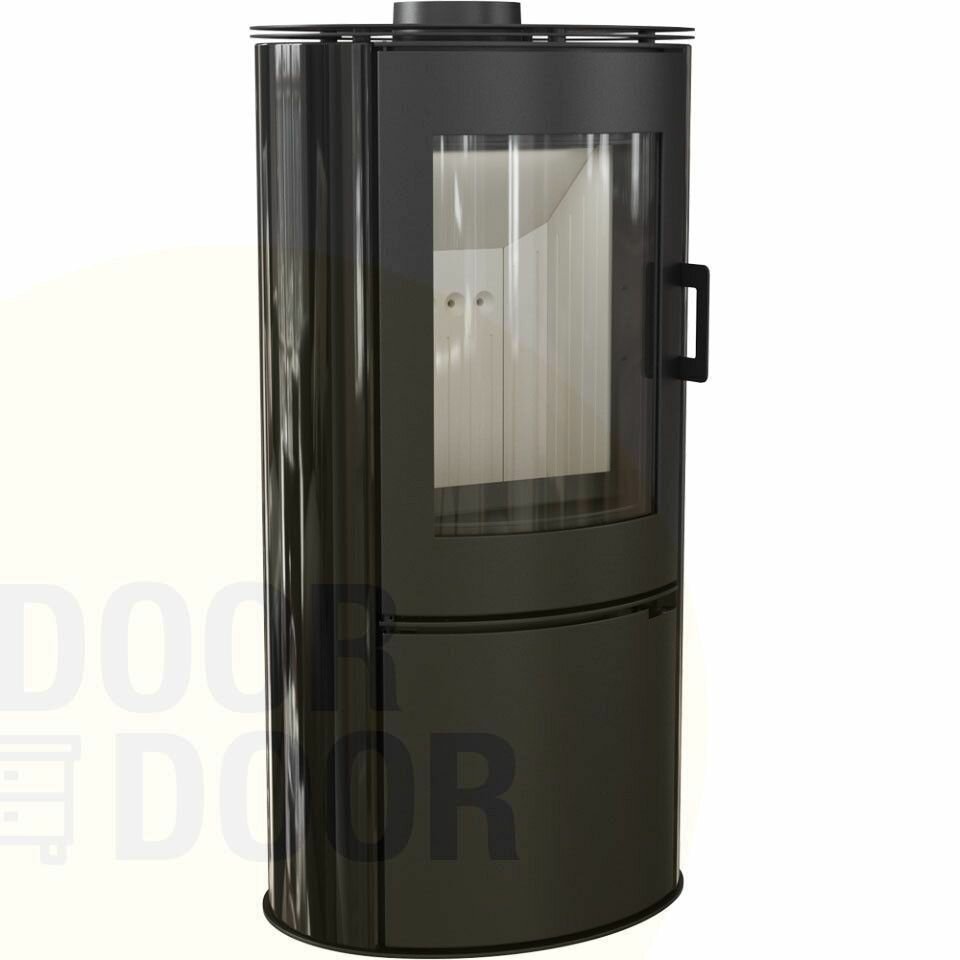 Печь дровяная Kratki KOZA, сталь, черный, 52,8x105,2x42,2 см.