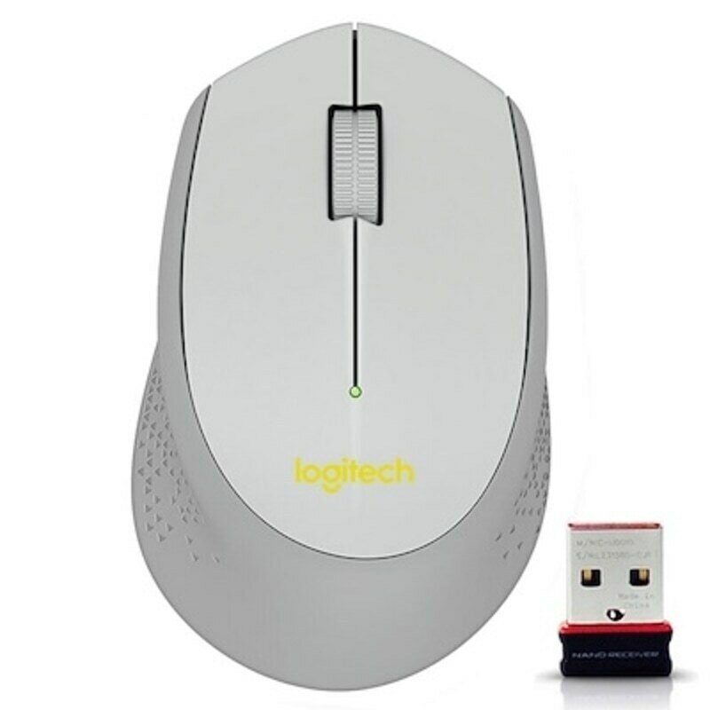 Logitech Мышь беспроводная M280, светло-серый