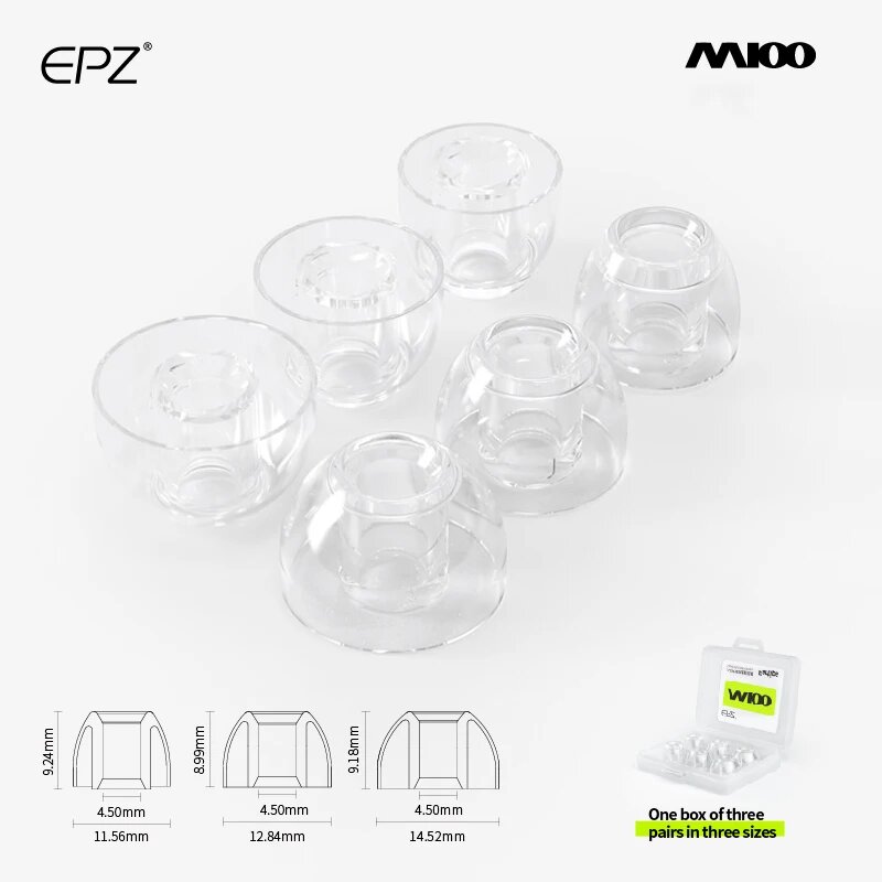 EPZ M100 Жидкие силиконовые амбушюры для наушников (3 пары) Mixed Pack(SML)