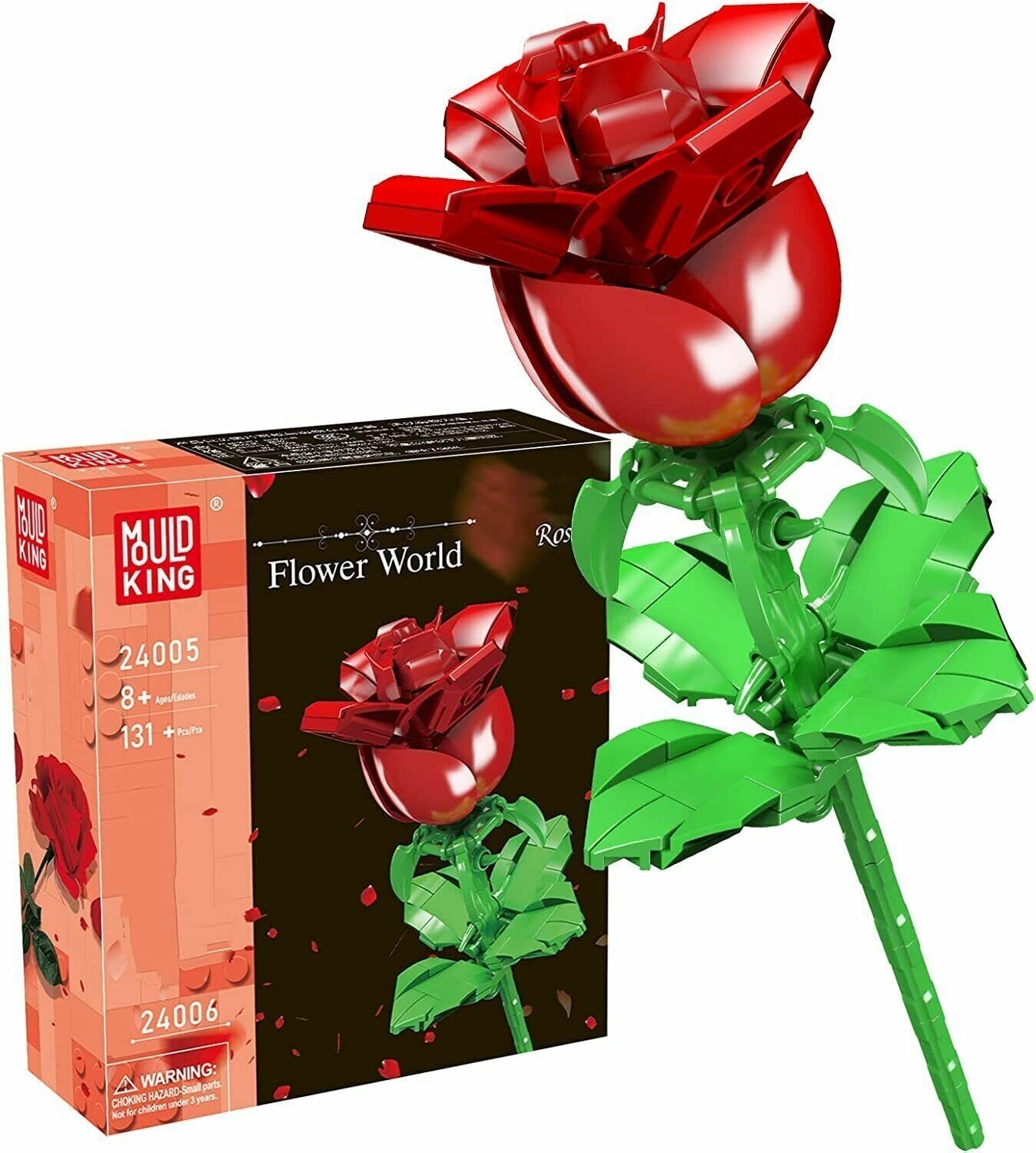 Конструктор Mould King 24005 "Цветы/ Роза", 131 деталь