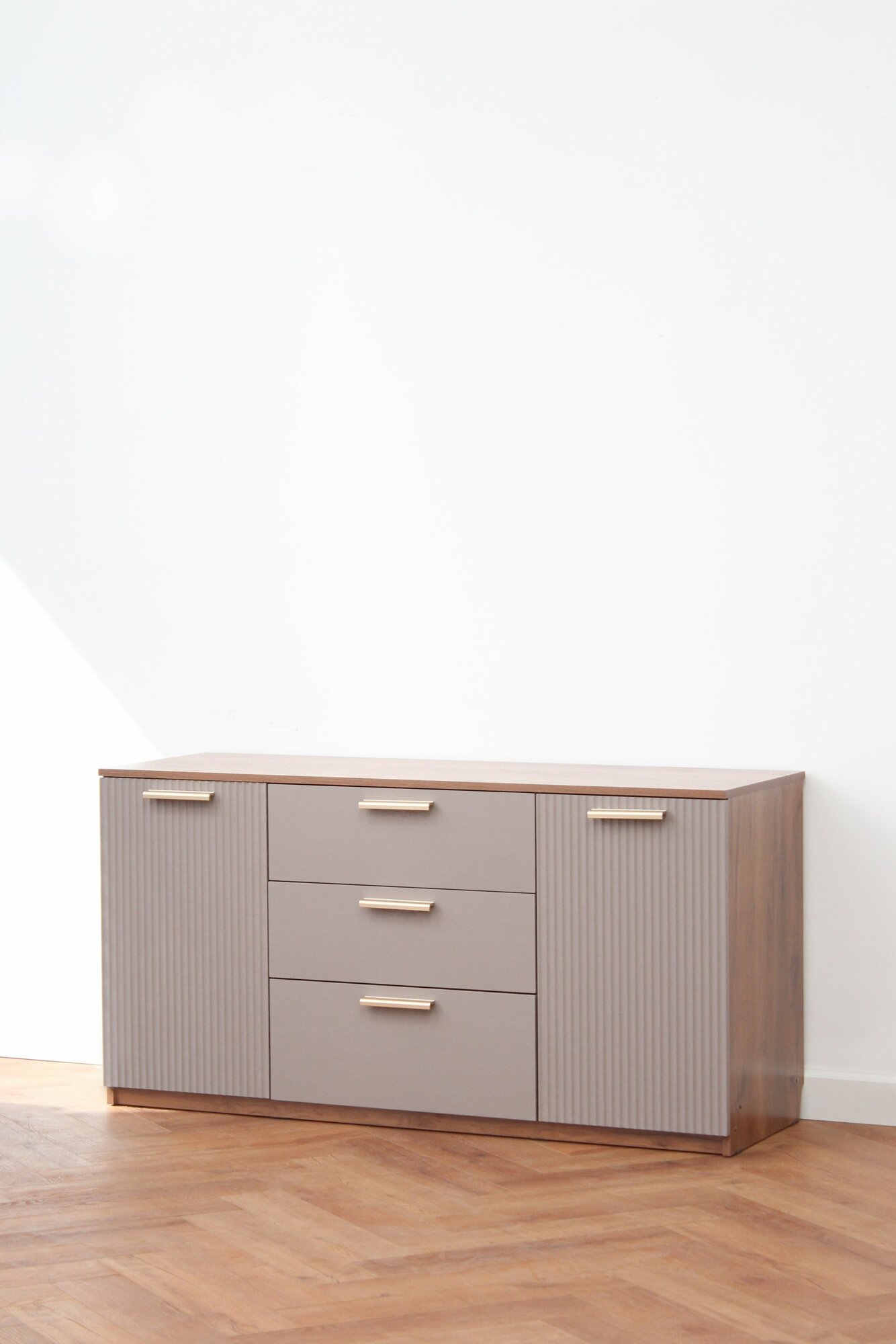 Комод 1400 Джерси Дуб табачный/Грей (Двенадцать стульев)