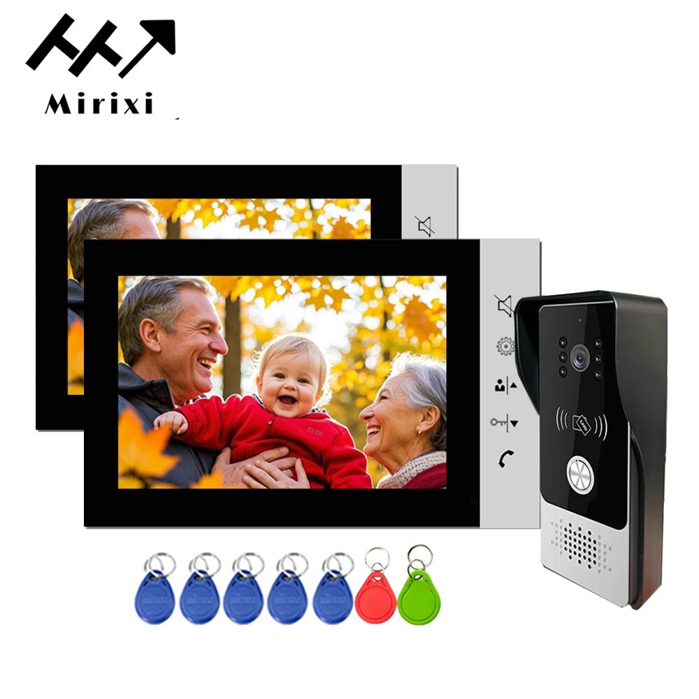 Mirixi 7-дюймовый проводной видеодомофон Set 3-2v1