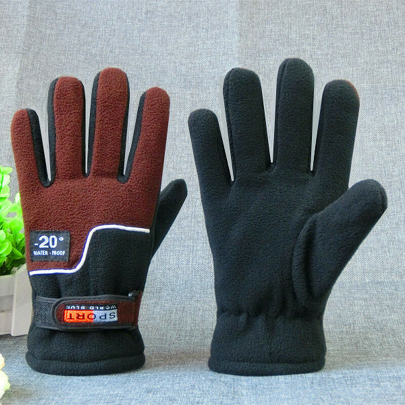 Перчатки велосипедные флис кевлар бренд не указан с противоскользящей ладонью для зимней езды на велосипеде и активного отдыха