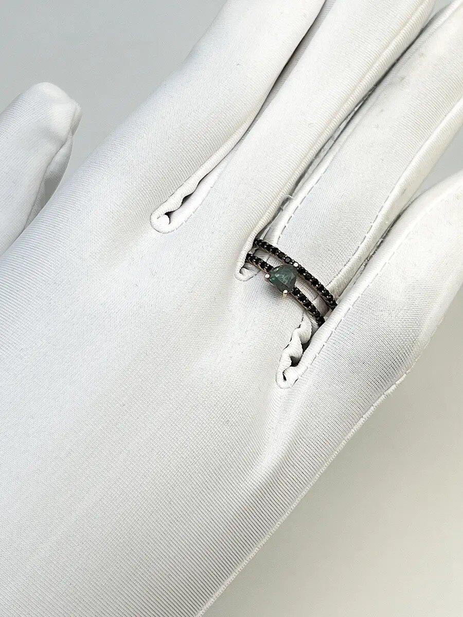 Кольцо, красное золото, 375 проба, александрит, шпинель