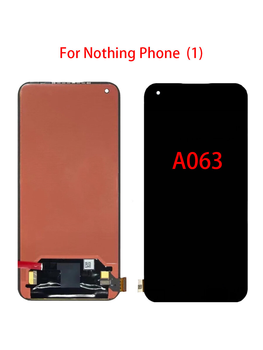 Дисплей на Nothing Phone 1 A063 (ORIG) в сборе с тачскрином Черны