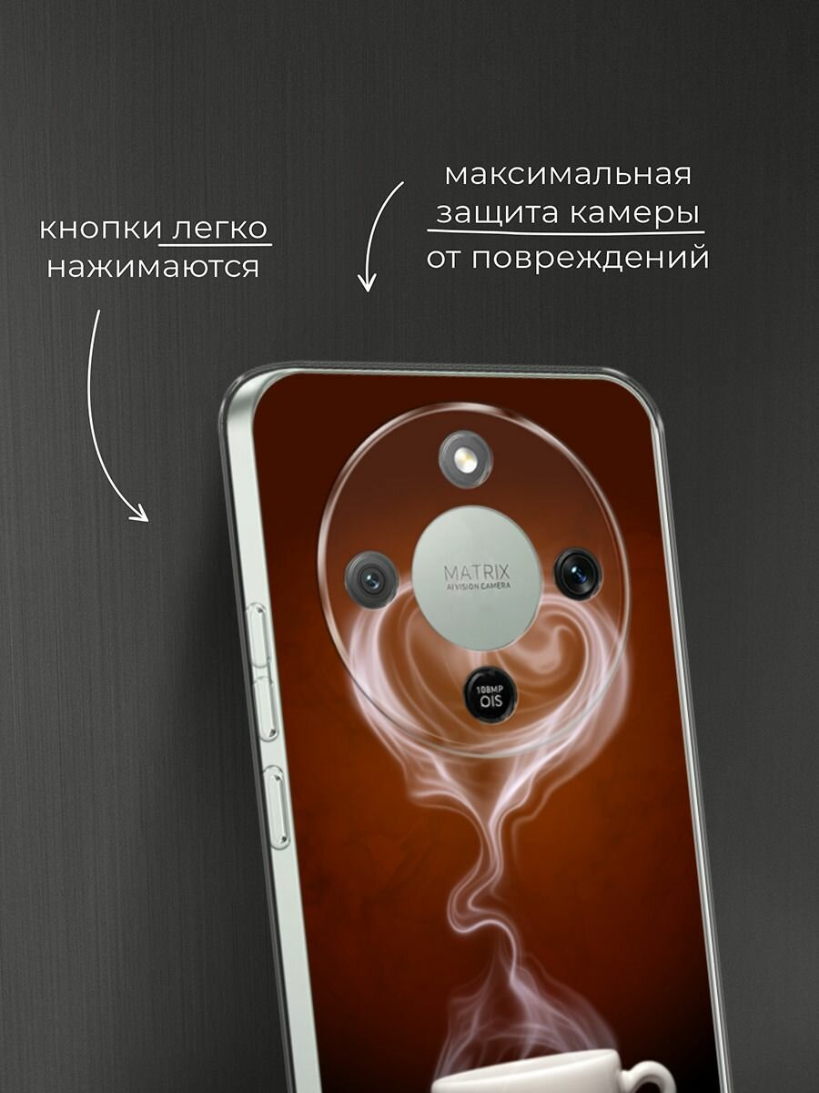 Силиконовый чехол на Honor X9d / Хонор X9d с принтом Кофейная любовь — фото 1