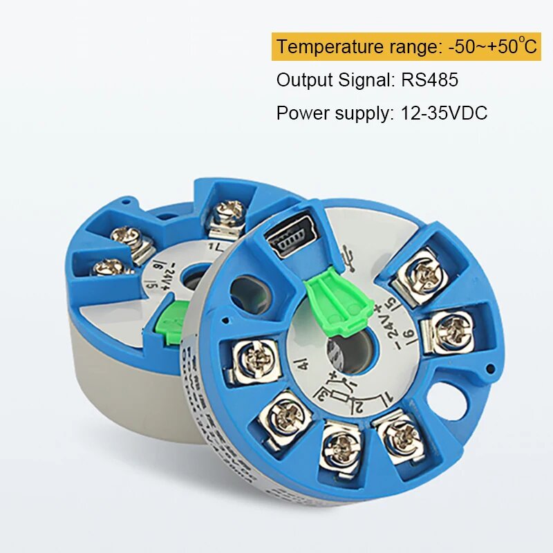 Датчик температуры ZGCJ 4-20 mA 0-5V 0-10V RS485 PT100 коральный красный