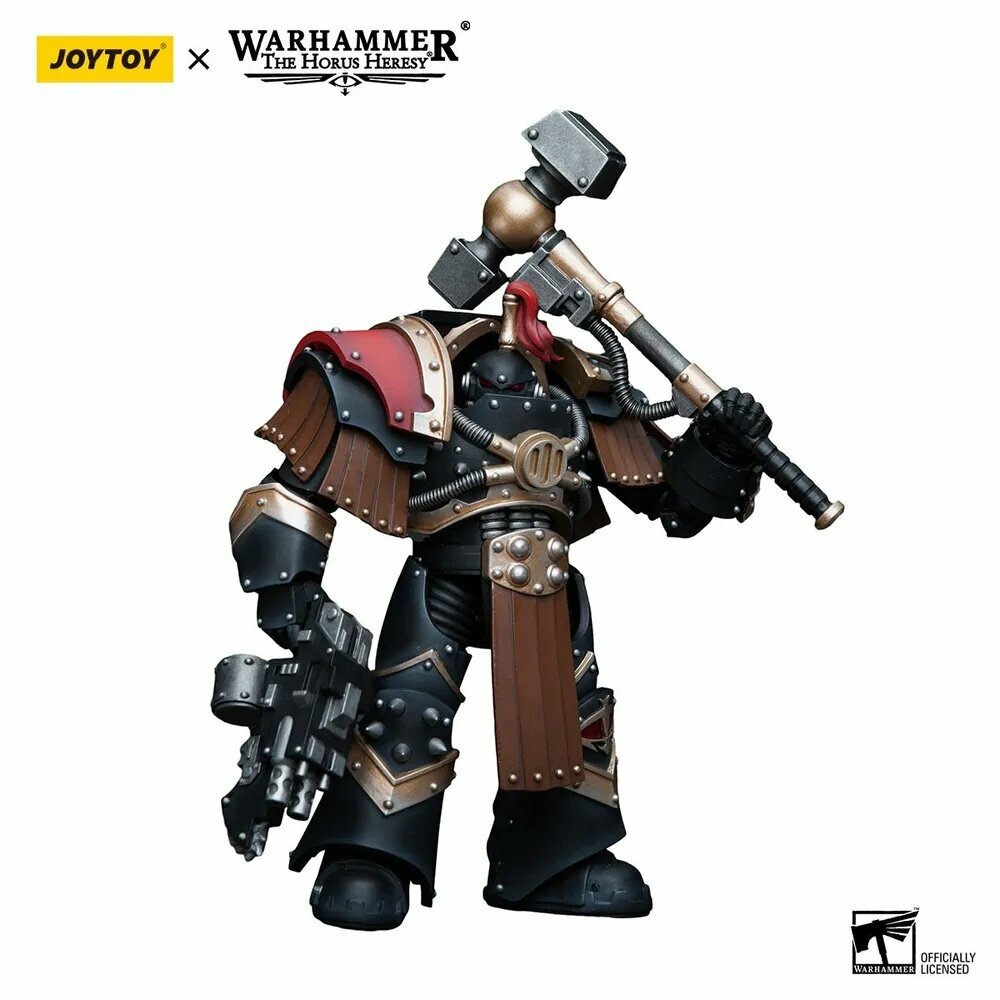 Подвижная фигурка Warhammer Ересь Хоруса JOYTOY 30K 1/18 Сыны Хоруса Отряд терминаторов Джастаэрина Джастарин с молотом грома Подарочная модель