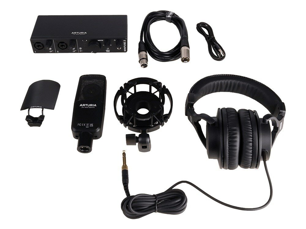 Arturia MiniFuse Recording Pack Black Студийный комплект — фото 1