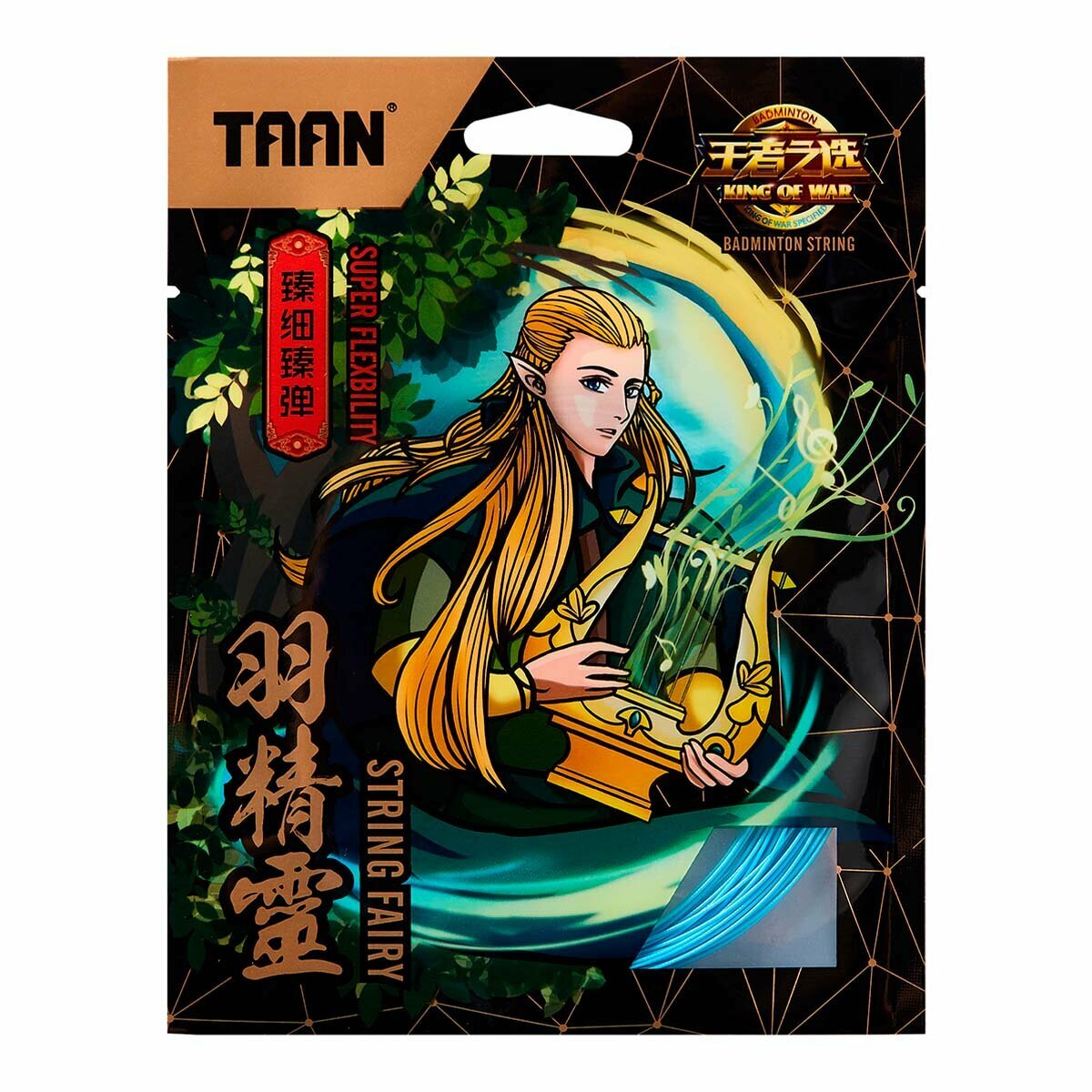 Струна для бадминтона TAAN FAIRY, голубая, 0.62 мм, длина 10м