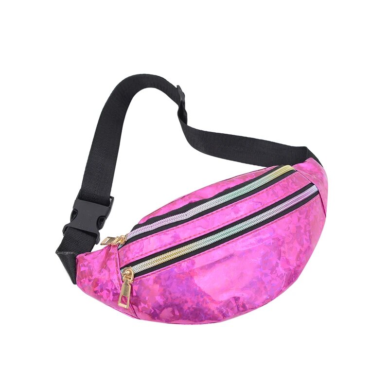 Сумка с пайетками, голографическая лазерная стеклянная осколок, поясная сумка, ПУ, застёжка кармана через тело, сумочка для монеты, женский ремень с попой, грудная сумка