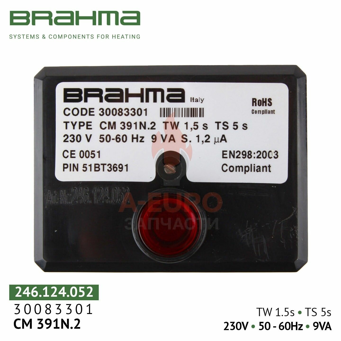Блок управления горением Brahma CM391N.2, 30083301