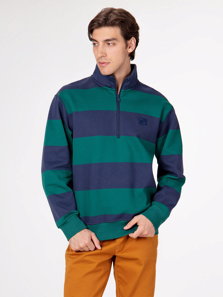 Свитшот STREETBEAT Pullover Half Zip Striped Fleece