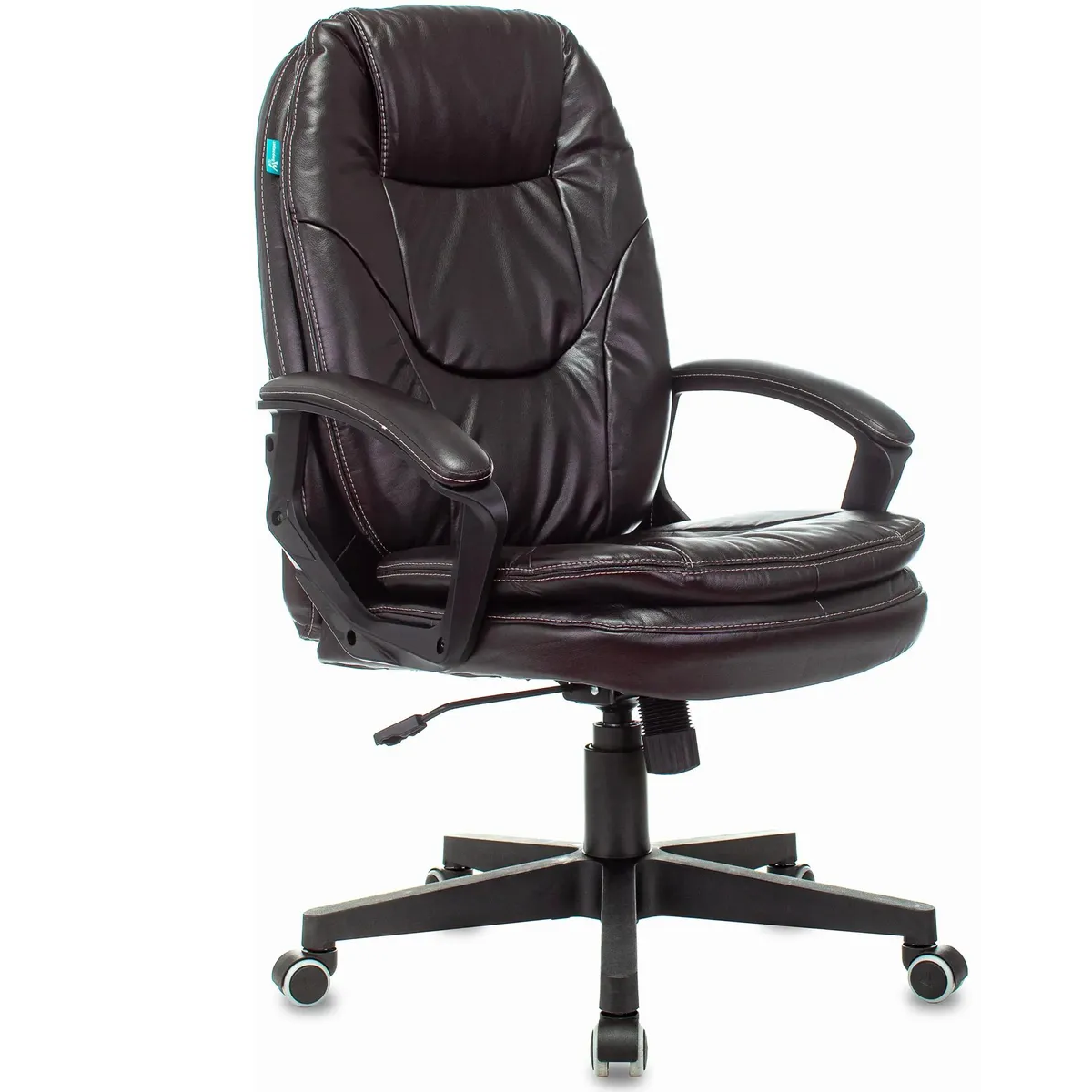 Кресло офисное Бюрократ CH-868N, на колесиках, экокожа, темно-коричневый