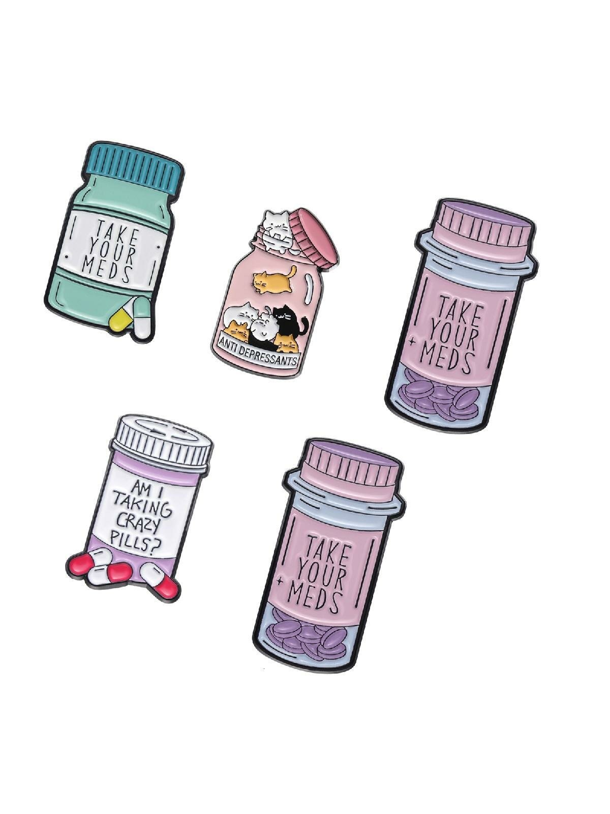 Бейджи в виде медсестры и врача, 5 шт, Серия B