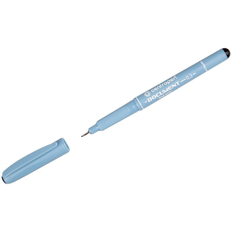 10 шт. Ручка капиллярная Centropen "Document 2631" черная, 0,3мм