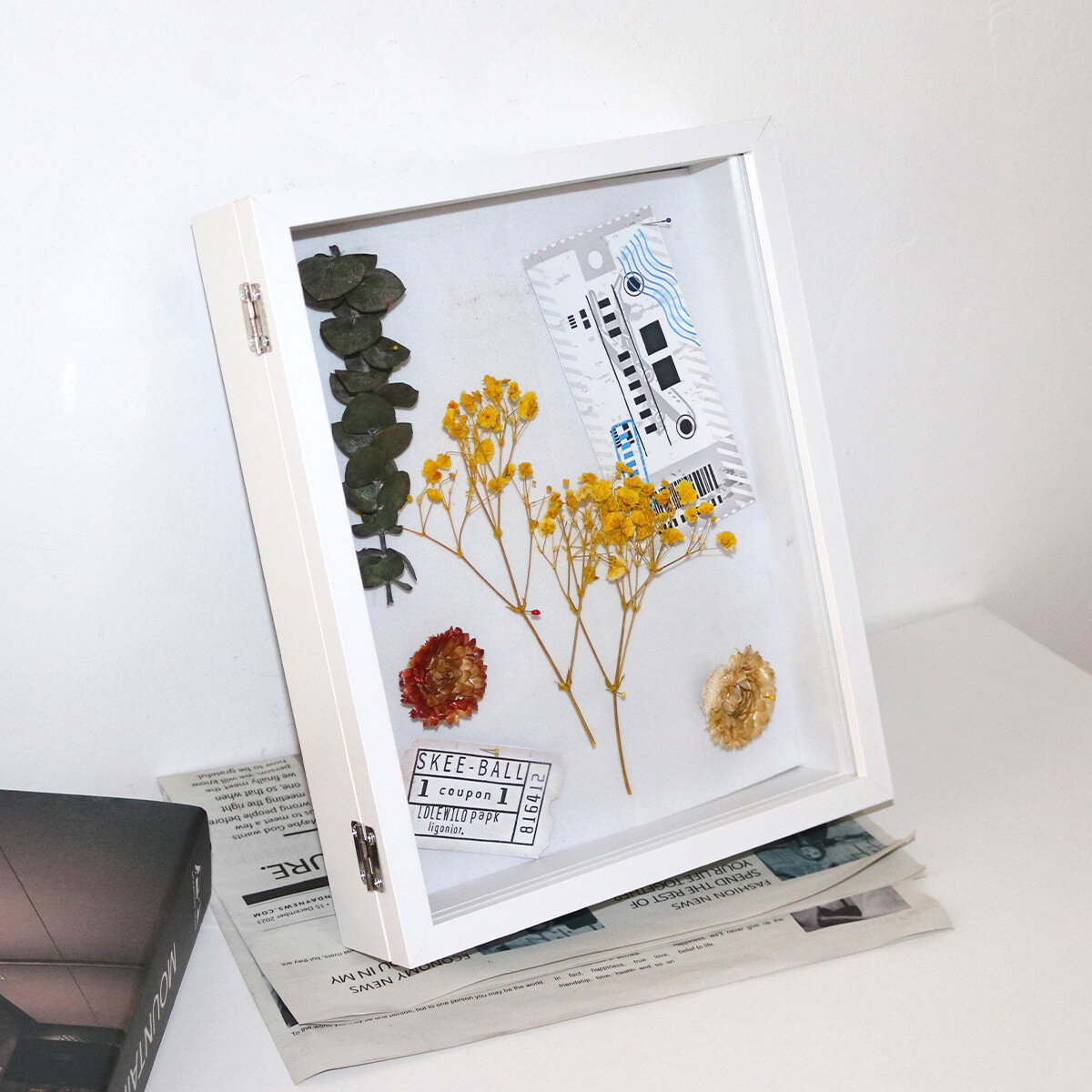 3D полая петля магнитная рамка для фото 10inch прозрачная откидная рамка для сухих цветов, коробка для демонстрации, хранение медалей, рамка для фотографий