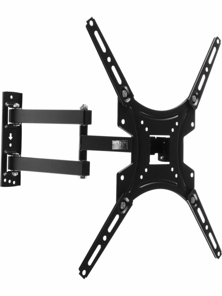 Кронштейн для телевизора Buro FL4S, настенный, выдвижной, чёрный, VESA 75-400мм