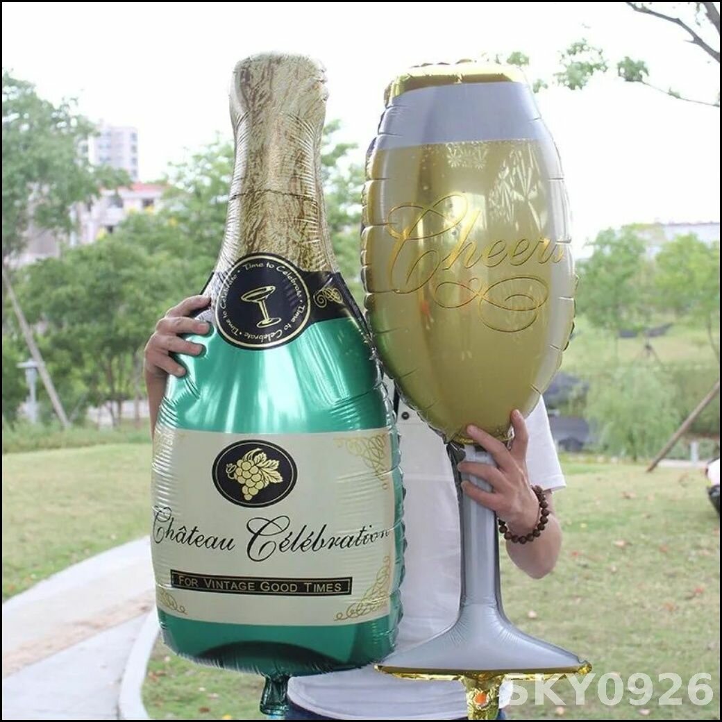 Эксклюзивные чехлы для бутылок шампанского, фольгированные, 2 штуки