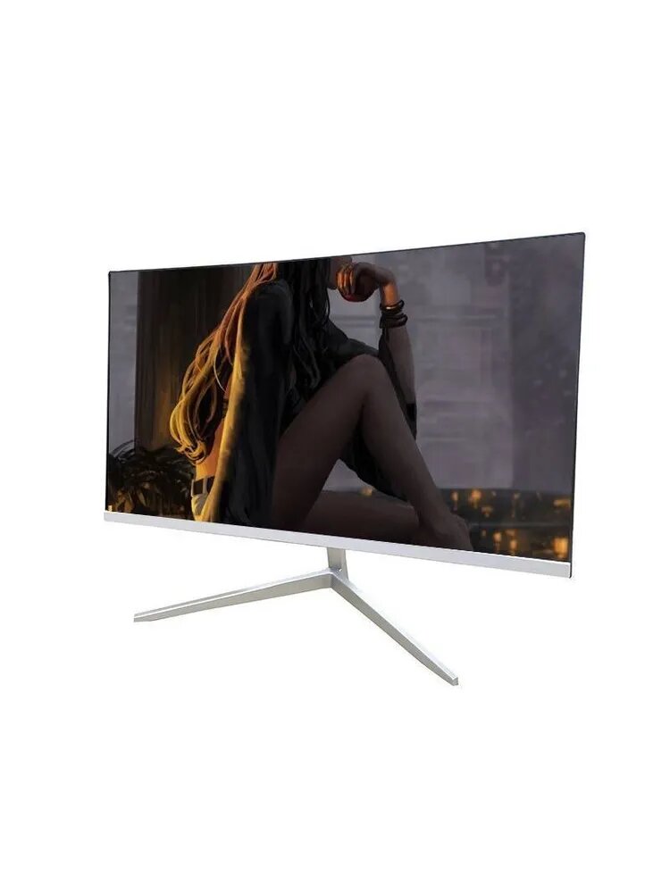 Изогнутый 24-дюймовый монитор для дома и офиса с разрешением Full HD, белого цвета, с HDR