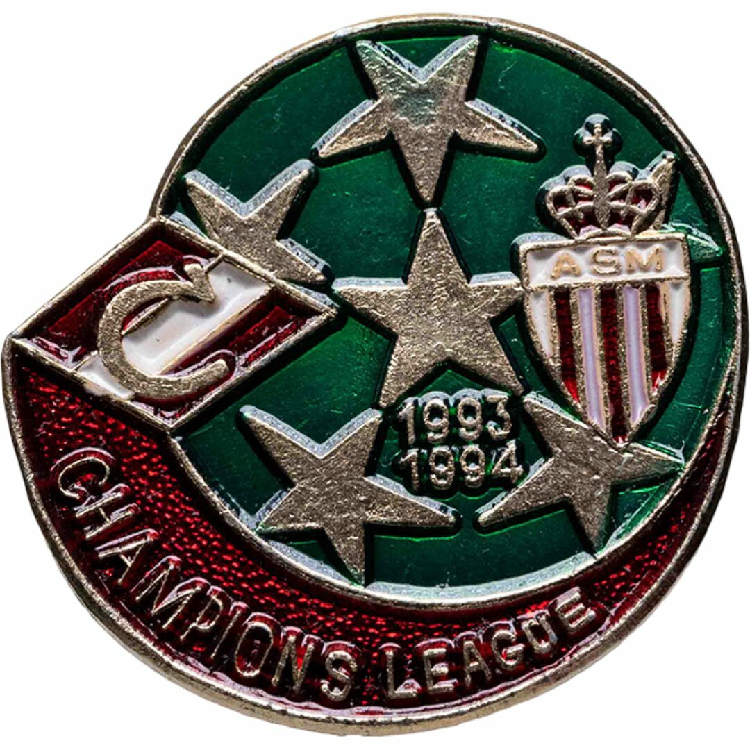 Значок Спартак МоскваМонако Франция Лига Чемпионов по футболу 19931994 Разновидность случайная