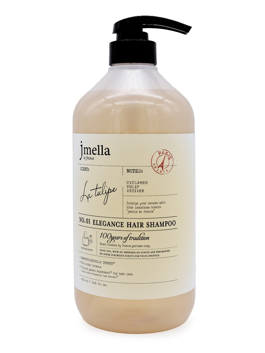 Jmella Парфюмированный шампунь для волос Тюльпан In France La Tulipe Hair Shampoo, 1000 мл